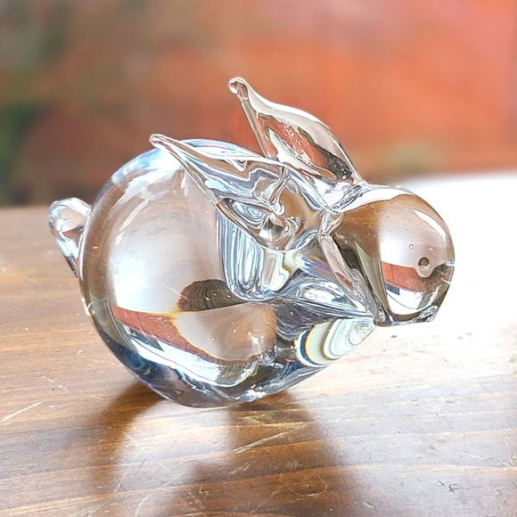 Vintage | Art | Vintage Clear Glass Bunny Figurine Paperweight | Poshmark